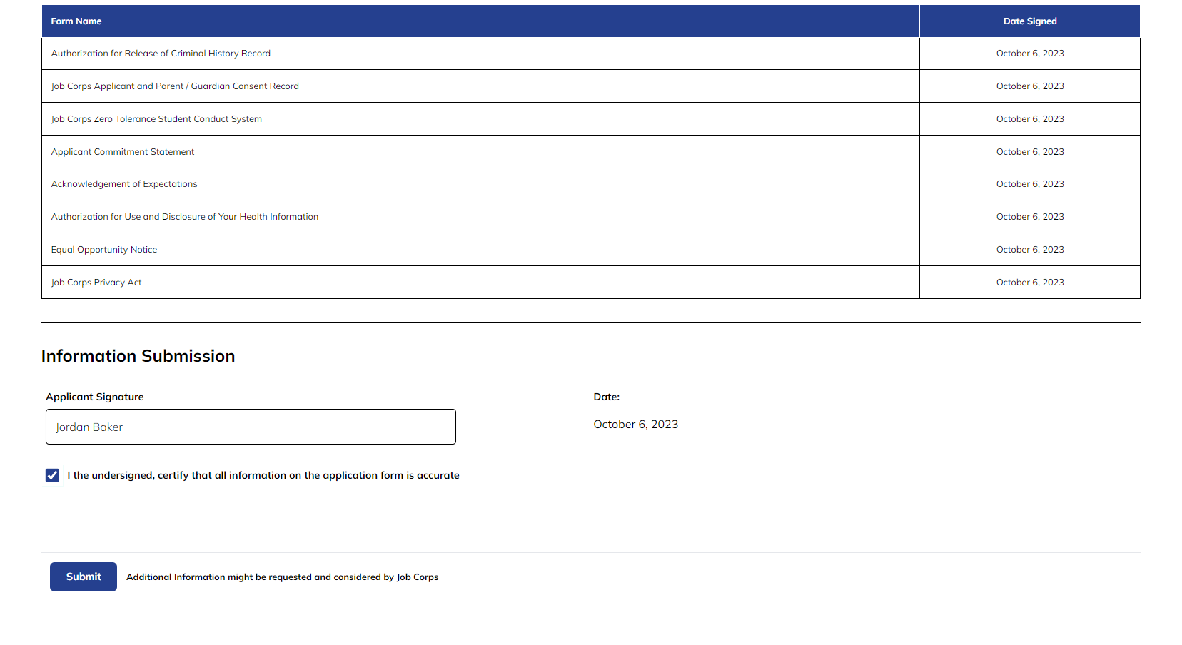 How do I submit my application information? – MyJobCorps Applicant Help ...