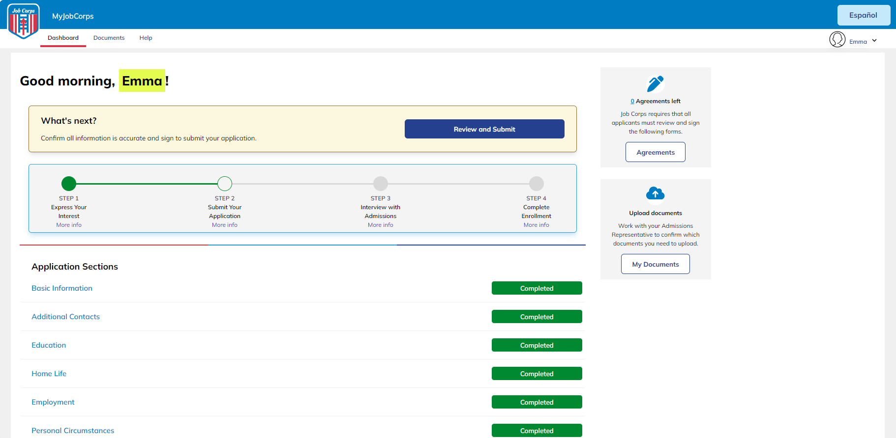 How do I submit my application information? – MyJobCorps Applicant Help ...